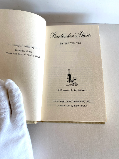 1947 First Edition Bartender's Guide by Trader Vic (no dust cover) – Southern Vintage Wares