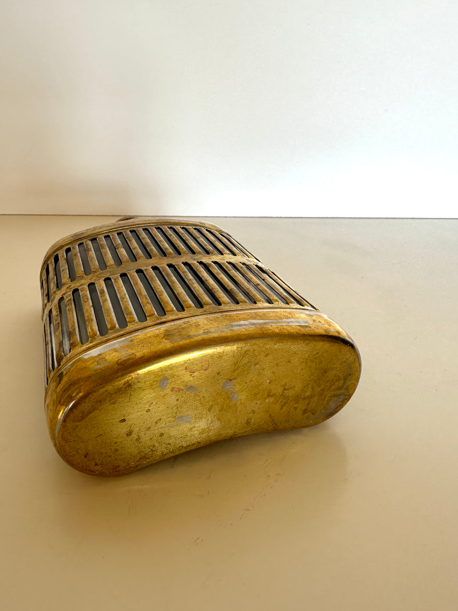 Art Deco Brass Flask (Glass Interior) – Southern Vintage Wares
