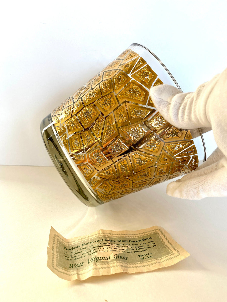 Mid Century Gold Ice Bucket by West Virginia Glass Co. – Southern ...