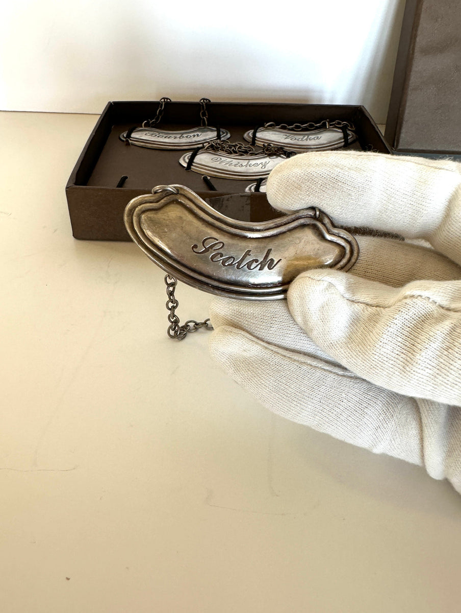 Vintage Pewter Decanter Tags (Set of 5) – Southern Vintage Wares